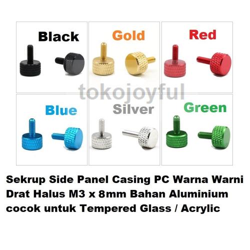 Jual Sekrup Baut M3 Casing PC Panel Acrylic Tempered Glass Bahan ...