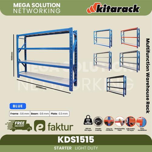 Jual Rack Gudang Besi Tinggi 1,5M Panjang 1,5M Light Duty 200kg KDS1515 ...