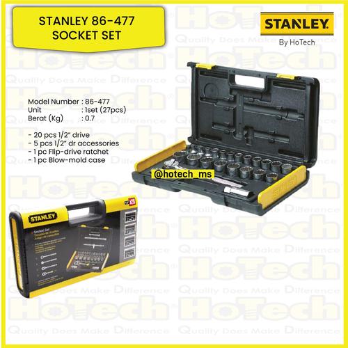 Jual STANLEY | 86-477 Socket Set | Socket Set 1/2" Dr-12PT- Metric-27pcs - Jakarta Barat ...