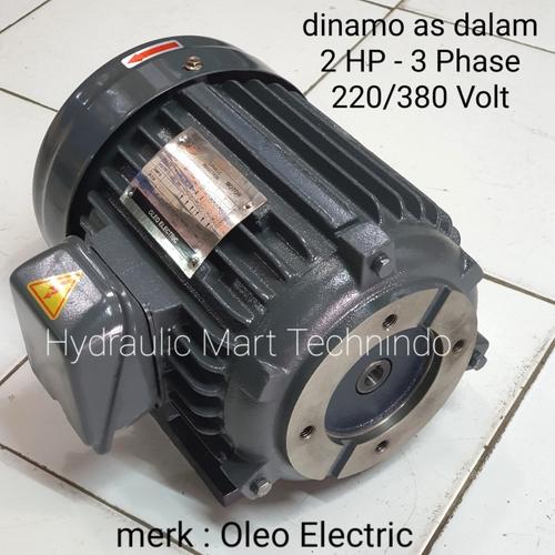 Jual Electric Motor Hydraulic 2HP AC220/380 - 3 Phase - 4 Poles Dinamo ...