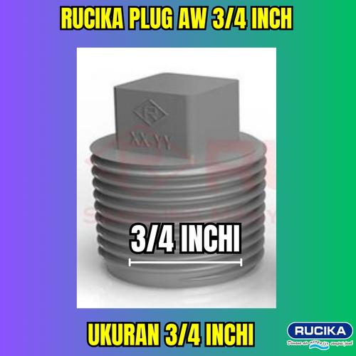 Jual Penutup Plug Saluran Pipa Drat Ulir PVC Paralon Ukuran 3.4 Inchi ...