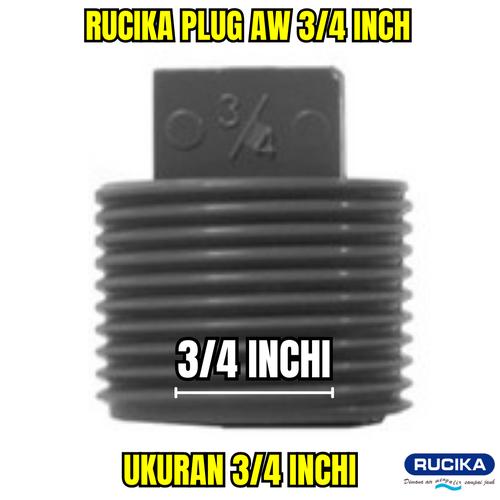 Jual Tutup Plug Saluran Pipa Drat Ulir PVC Paralon Ukuran 3.4 Inchi ...