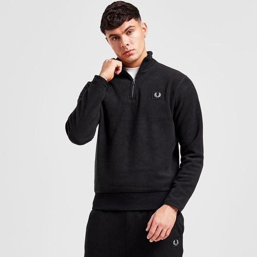 Jual Fred Perry Badge Polar Fleece Half Zip Black Original - XXL ...