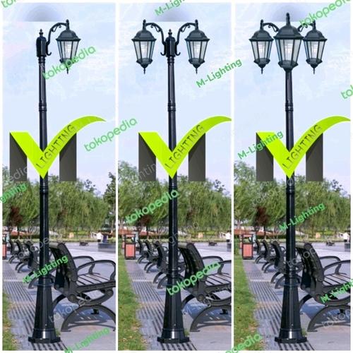 Jual Lampu Taman Outdoor Model Tiang 3 Cabang 4020/ArmG Tinggi 2 - 3 ...