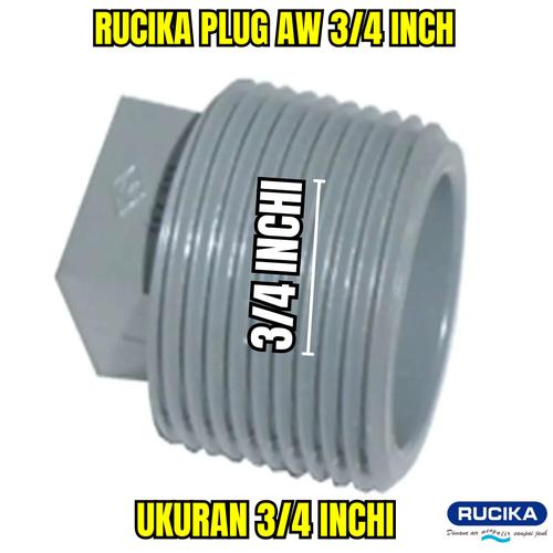 Jual Piting Plug Saluran Pipa Drat Ulir PVC Paralon Ukuran 3.4 Inchi ...