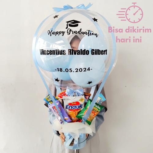 Jual Buket bunga balon snack kado ulang tahun bucket bloom box - Biru ...