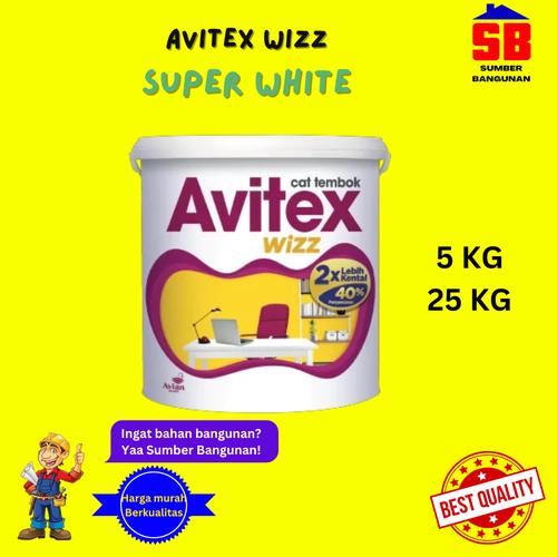 Jual CAT TEMBOK AVITEX WIZZ ( SUPER WHITE ) 5KG / 25KG - 25 KG PUTIH ...