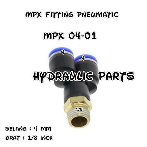 Jual MPX 04-01 FITTING PNEUMATIC Y DRAT 4MM DRAT 1/8" PX 04-01 ...