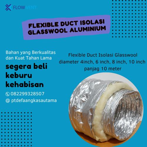Jual Flexible Duct Isolasi Glasswool Aluminium - 16 kg, 8 inch ...