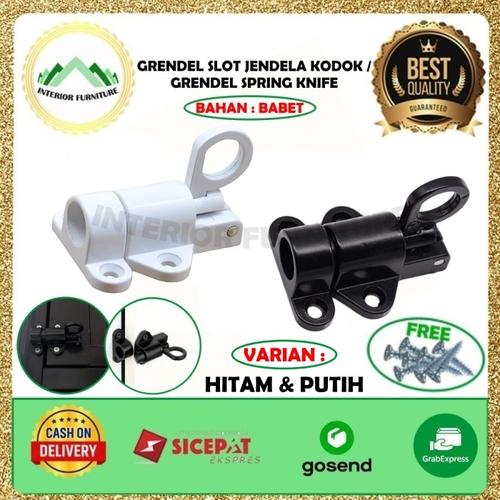 Jual Grendel Spring Knife Knip Bulat Kunci Jendela Aluminium Grendel ...