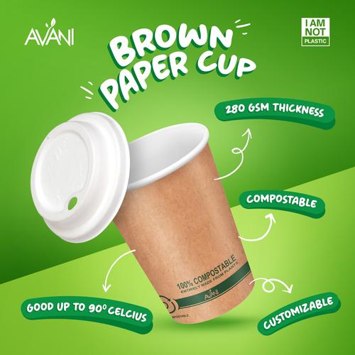 Jual Paper Cup + LID , Gelas dan tutup Ramah Lingkungan Tahan Panas ...