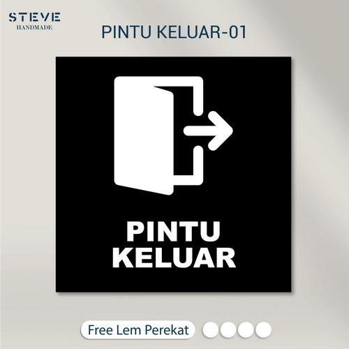 Jual Sign Board Pintu Keluar | Papan Tanda Pintu Keluar Label Akrilik ...