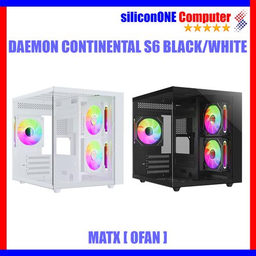 Jual VenomRX Daemon S6 Black / White MATX Gaming Case Continental ...