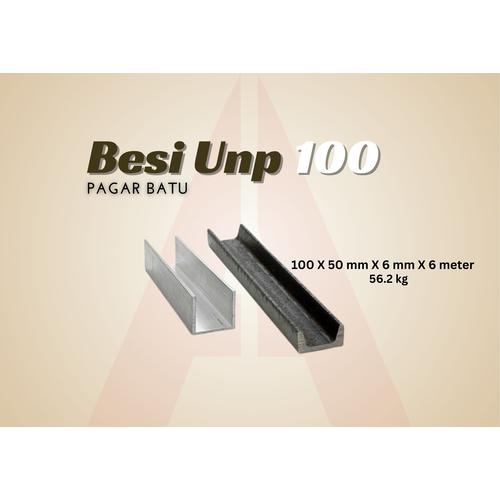 Jual BESI UNP PAGAR BATU 100 x 50 mm x 6 mm x 6 Meter - Jakarta Barat ...