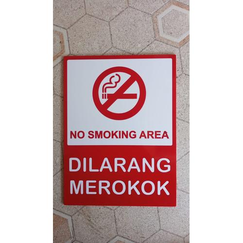 Jual Rambu Dilarang Merokok No Smoking Area 15cm x 20cm - Kota Bandung ...