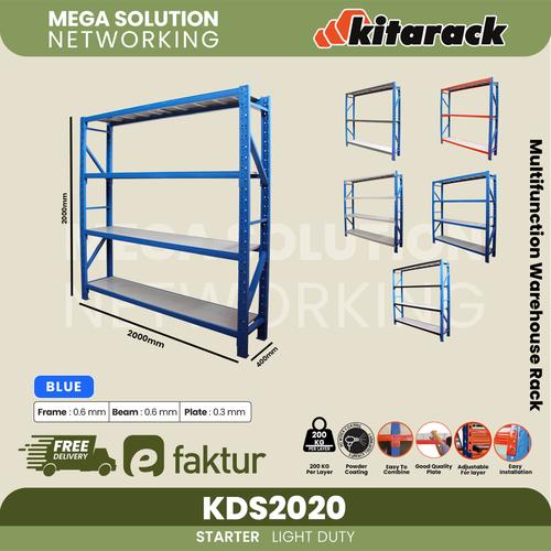 Jual Rack Gudang Besi Tinggi 2M Panjang 2M Light Duty 200kg KDS2020 ...