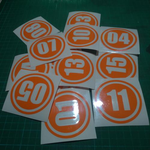 Jual STIKER ANGKA BOLONG DLM LINGKARAN UK 23 CM BAHAN ORACAL GLOSSY ...