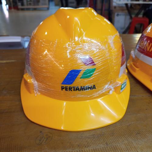 Jual Helm Safety MSA PERTAMINA SNI dengan stiker pertamina premium ...