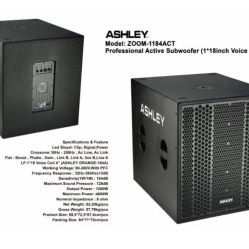 Jual Subwoofer 18 inch ashley zoom 118 ACT original - Jakarta Pusat ...