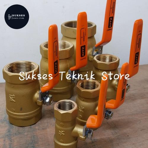 Jual Ball Valve kuningan kitz ukuran 1/4" inch / Stop Keran Kuningan ...