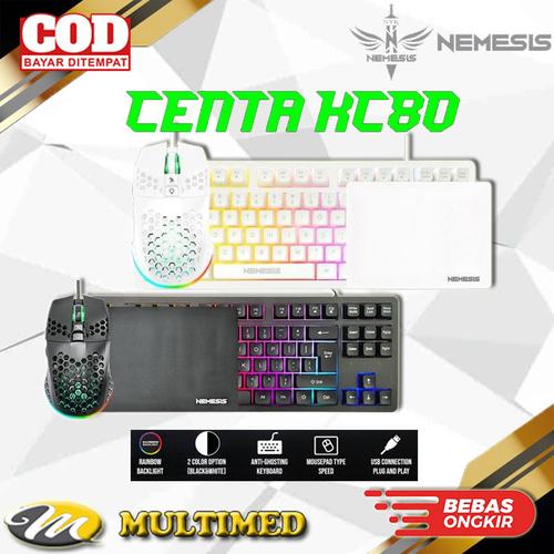 Jual NYK Nemesis Keyboard Combo 3 in 1 CENTA KC80 TKL Gaming Set ...