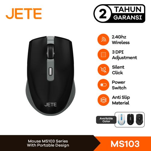 Promo JETE Mouse Wireless MS103 with 3 Level DPI Silent Click - Garansi ...