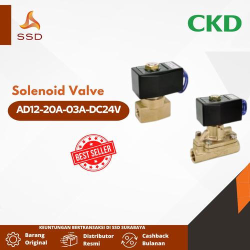 Jual CKD Solenoid Valve Pilot kick 2-port AD11 Series Type AD12-20A-03A ...