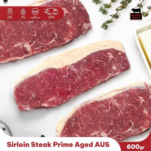 Jual Sirloin Steak Prime Aged Daging Sapi Sirloin 600gr Healthy Wagyu ...