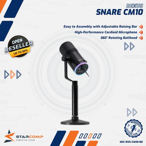 Jual Rexus CM10 / CM-10 Snare Microphone Condenser Wired RGB LED ...