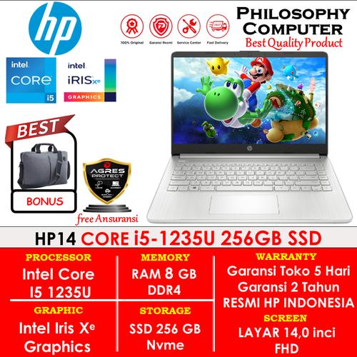 Jual Laptop Hp 14s i5 1235 8GB 256ssd irisXE 14.0FHD IPS W11+OHS ...