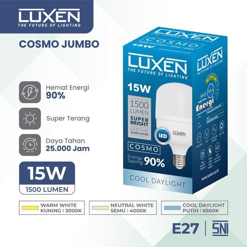Jual LED Capsule Cosmo Jumbo 15 Watt Cahaya Putih Cool DayLight, Lampu ...