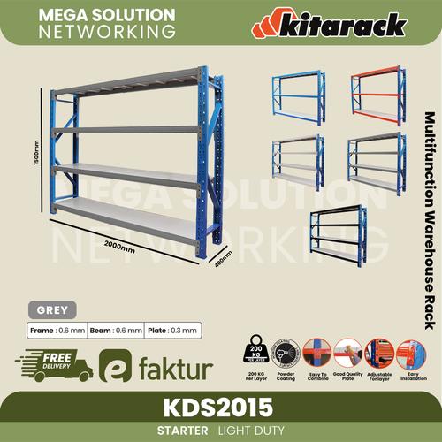 Jual Rack Gudang Besi Tinggi 1,5M Panjang 2M Light Duty 200kg KDS2015 ...
