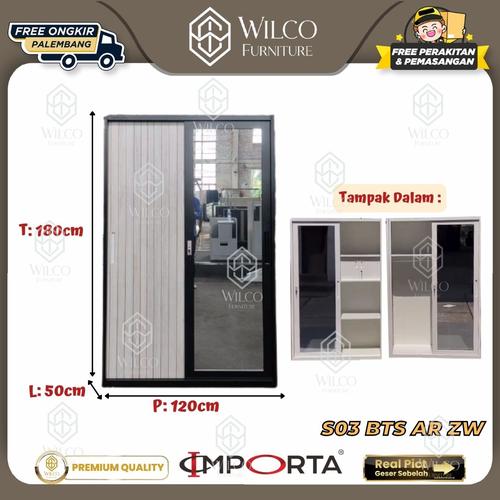 Jual Lemari Pakaian Besi 2 Pintu Importa S03 BTS AR ZW Motif Garis ...