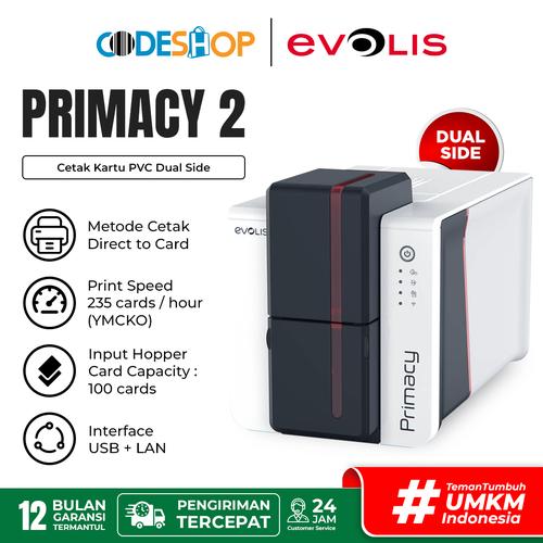 Promo Printer Kartu Evolis Primacy 2 Dual Side USB Ethernet Cetak ID Card Cicil 0% 3x - Kota ...