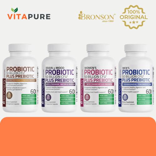 Promo Bronson Probiotic + Prebiotic 50 Billion CFU - 60 Vegetarian ...