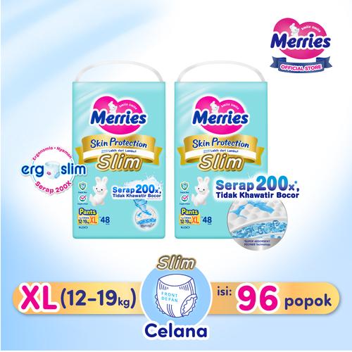 Promo Merries Skin Protection Slim XL48 Twinpack - Popok Bayi Celana ...