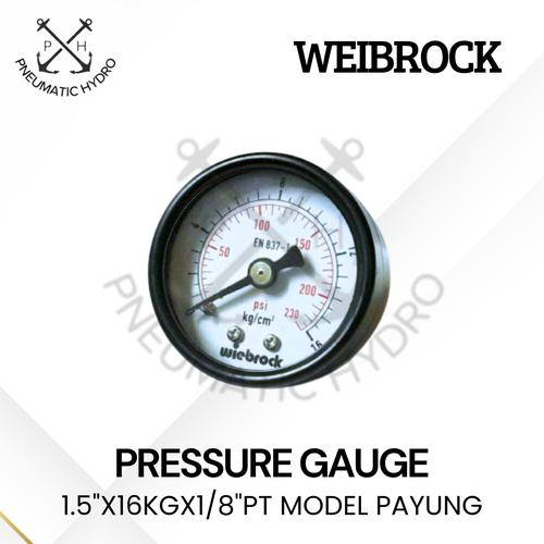 Jual PRESSURE GAUGE WIEBROCK 1.5"X16KGX1/8"PT MODEL PAYUNG - Jakarta ...