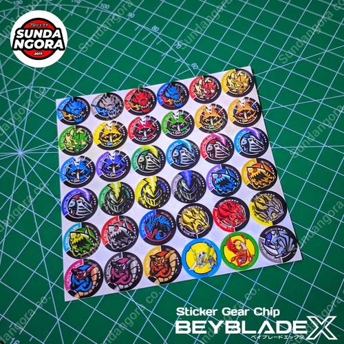 Jual Sticker Beyblade X Gear Chip Bit Stiker Paket Komplit - SET A ...