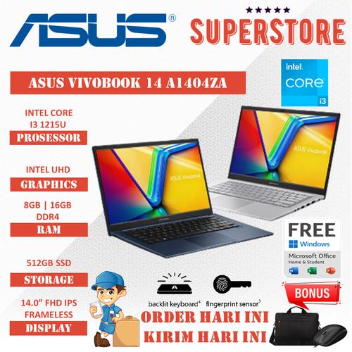 Jual Laptop Asus Vivobook 14 A1404ZA i3 1215U RAM 16GB 512GB SSD ...
