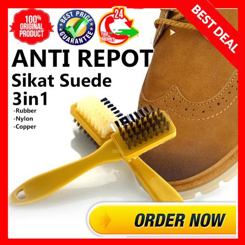 Jual Sikat Sepatu Suede 3 in 1 Nubuck Beludru Bulu Sikat Pembersih ...