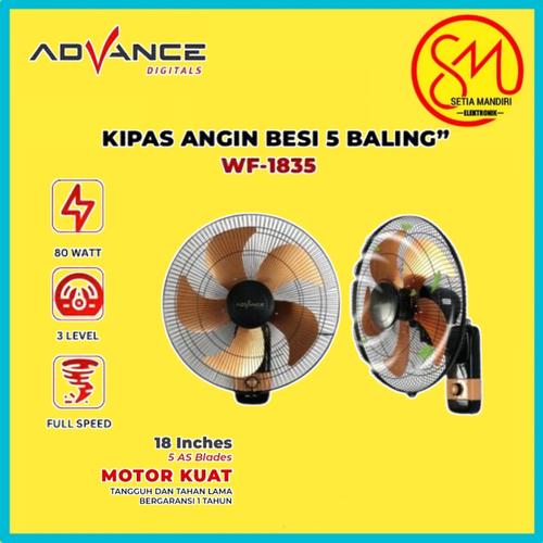 Jual Advance WF1835 Kipas Angin Dinding Besi Wall Fan Ukuran Besar 18 ...