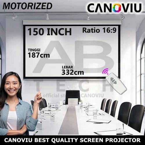 Jual Canoviu Screen Projector 150 Inch | Ratio 16:9 | Layar Proyektor ...