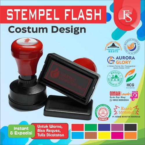 Jual Stempel Otomatis, Stempel Flash free design - KECIL, 1 WARNA ...