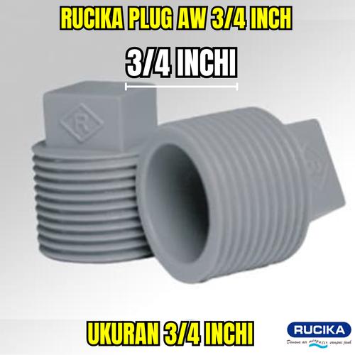 Jual Plug Penutup Saluran Pipa Drat Ulir PVC Paralon Ukuran 3.4 Inchi ...