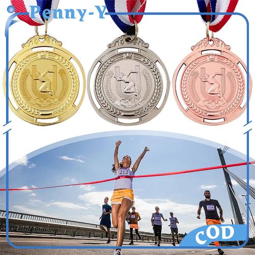 Jual 3pcs/Set Medali Running Medali Logam Mendali Run Medali Emas Perak ...