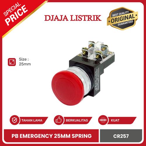 Jual HANYOUNG NUX Push Button Emergency Spring CR257 Merah 25mm ...