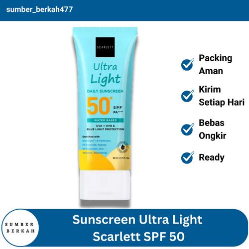 Jual Scarlett Sunscreen Ultra Light SPF 50 30ML - Kota Surabaya ...