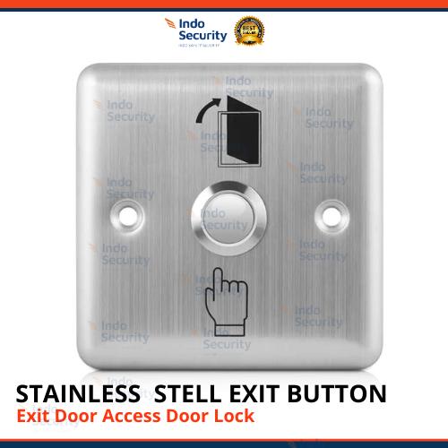 Jual Door Exit Button Stainless Besar + Led / Push Button Stainless ...