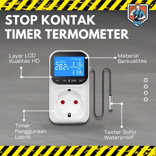 Promo Stop Kontak Timer Digital Termometer Colokan Pengatur Waktu ...