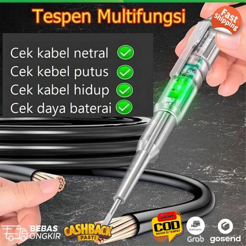 Promo Test Pen Obeng Tester LIstrik Tespen Cek Kabel Putus Alat ...